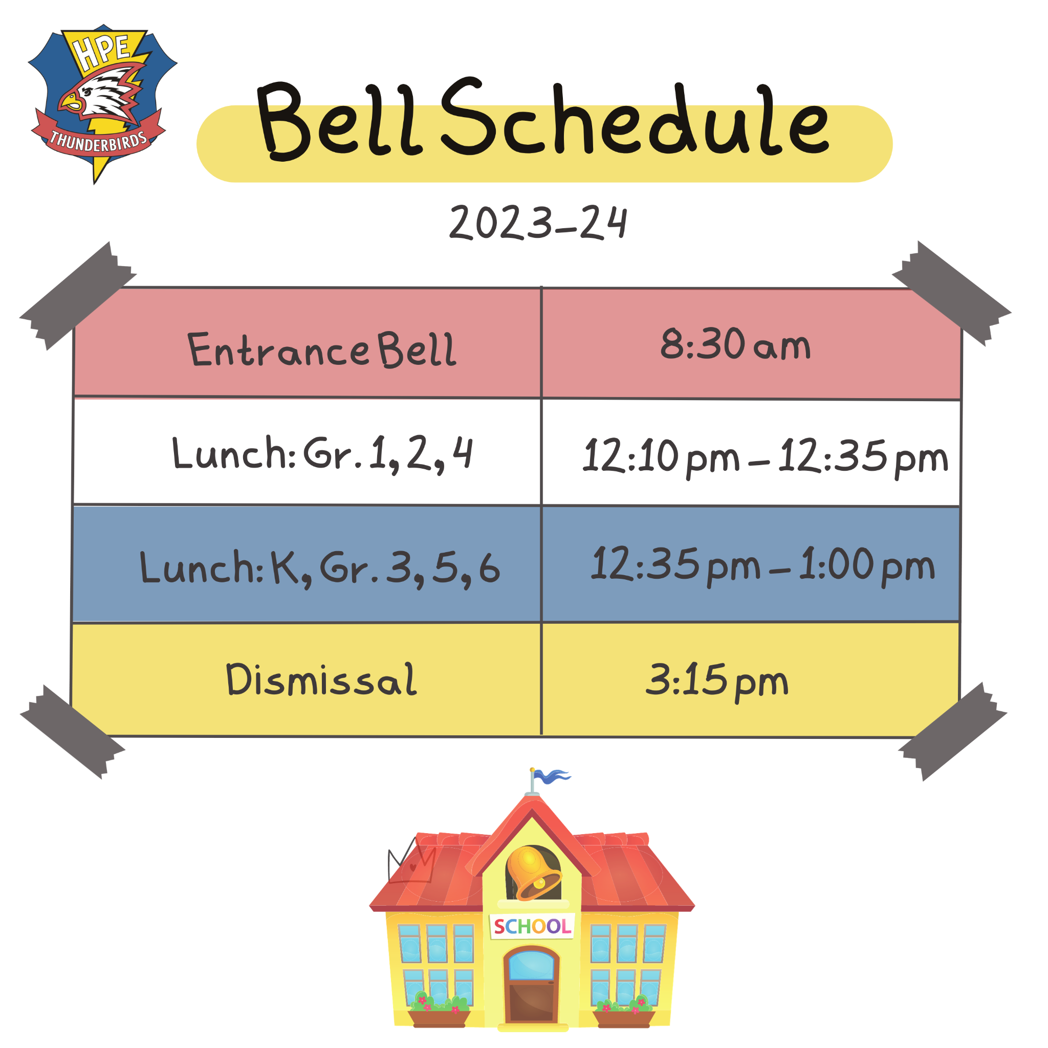 Bell Times - High Prairie Elementary School